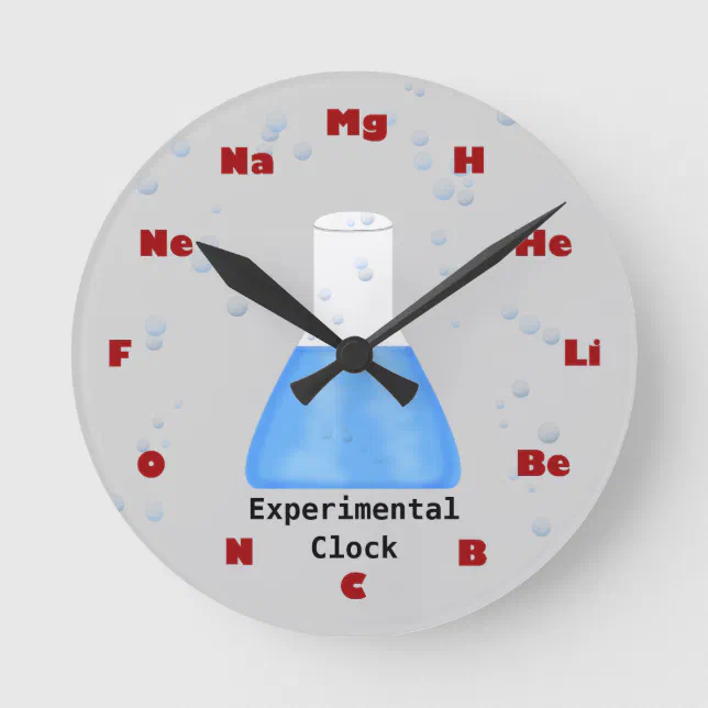 Chemistry Wall Clock -- Experimental Clock | Zazzle