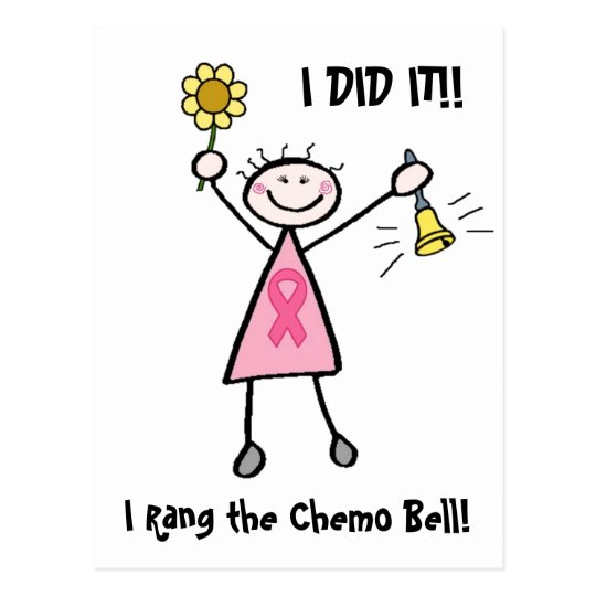 Chemo Bell - Pink Ribbon Breast Cancer Postcard | Zazzle.com