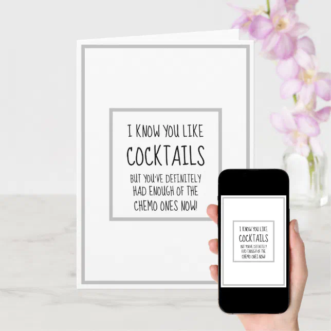 Chemo Cocktails Card | Zazzle