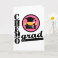 Chemo Grad Breast Cancer Ribbon Card | Zazzle