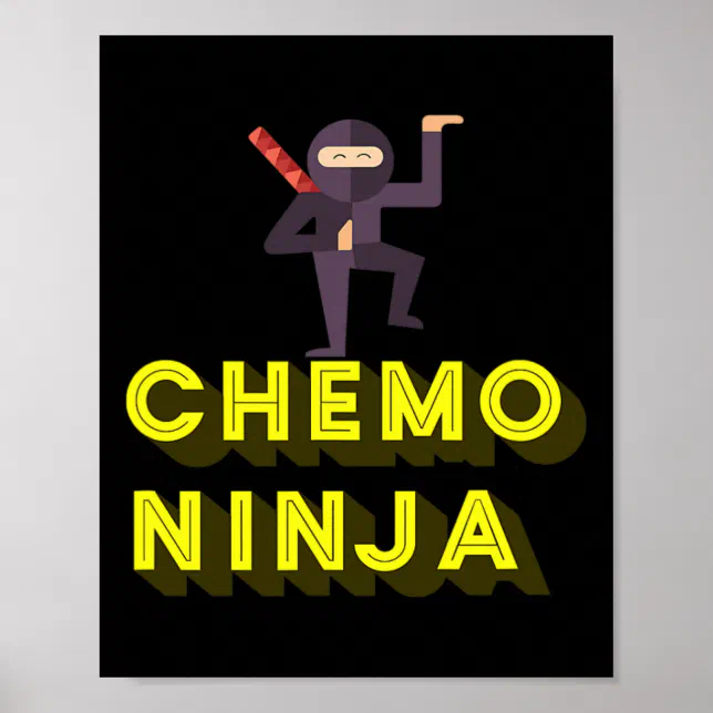 Chemo Ninja Kids Cancer Awareness Month Poster | Zazzle