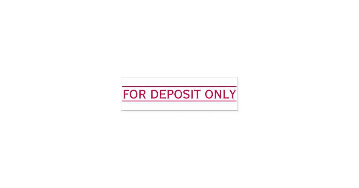 Cheque Indorsement Rubber Stamp | Zazzle