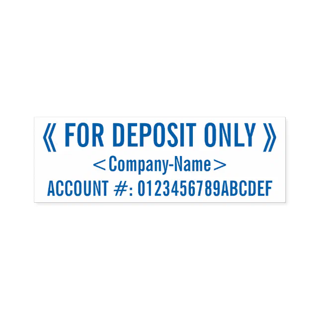 Cheque Restrictive Endorsement Rubber Stamp | Zazzle