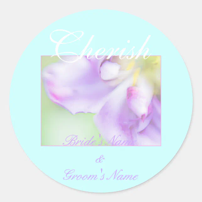 Cherish Envelope Seal Sticker Template | Zazzle