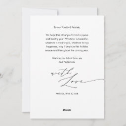 Cherish Ever Moment Christmas Family Photo Layover Holiday Card | Zazzle