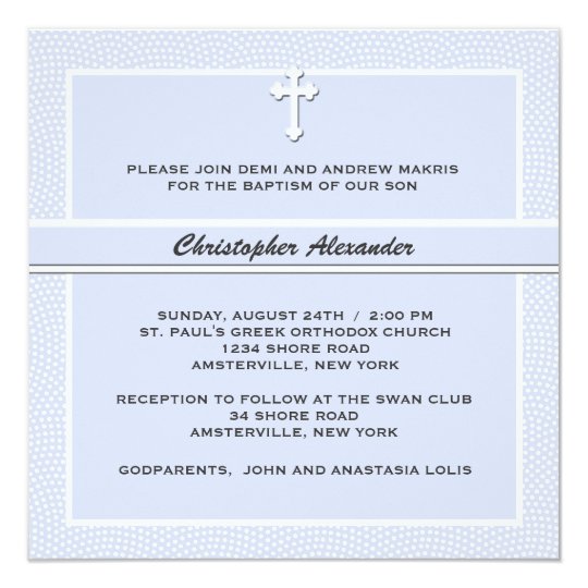 Cherished Blue - Religious Invitation | Zazzle.com