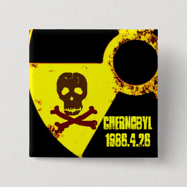 Chernobyl memorial anti nuclear pinback button | Zazzle
