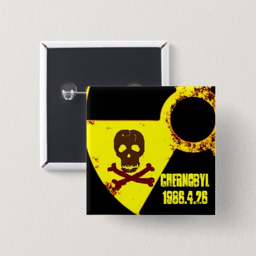 Chernobyl memorial anti nuclear pinback button | Zazzle