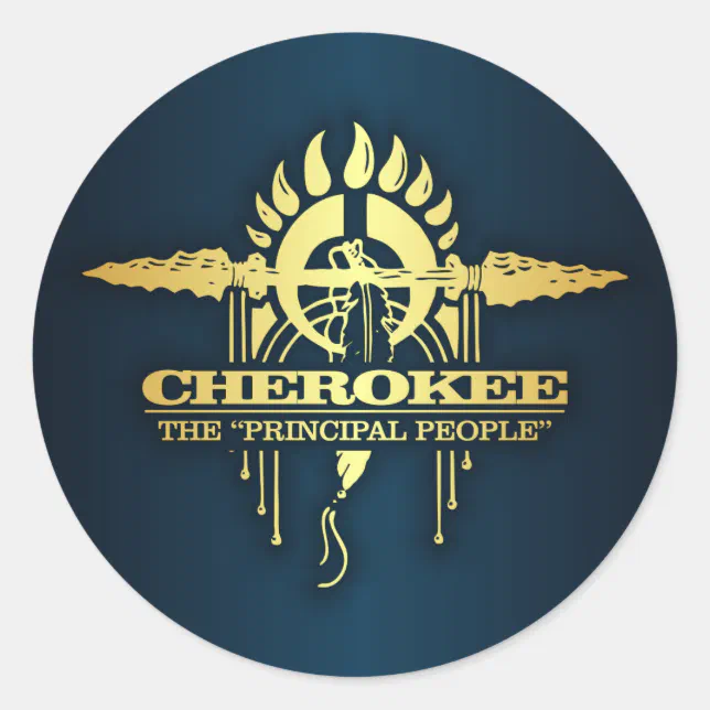 Cherokee 2 classic round sticker | Zazzle