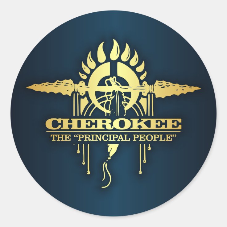 Cherokee 2 classic round sticker | Zazzle