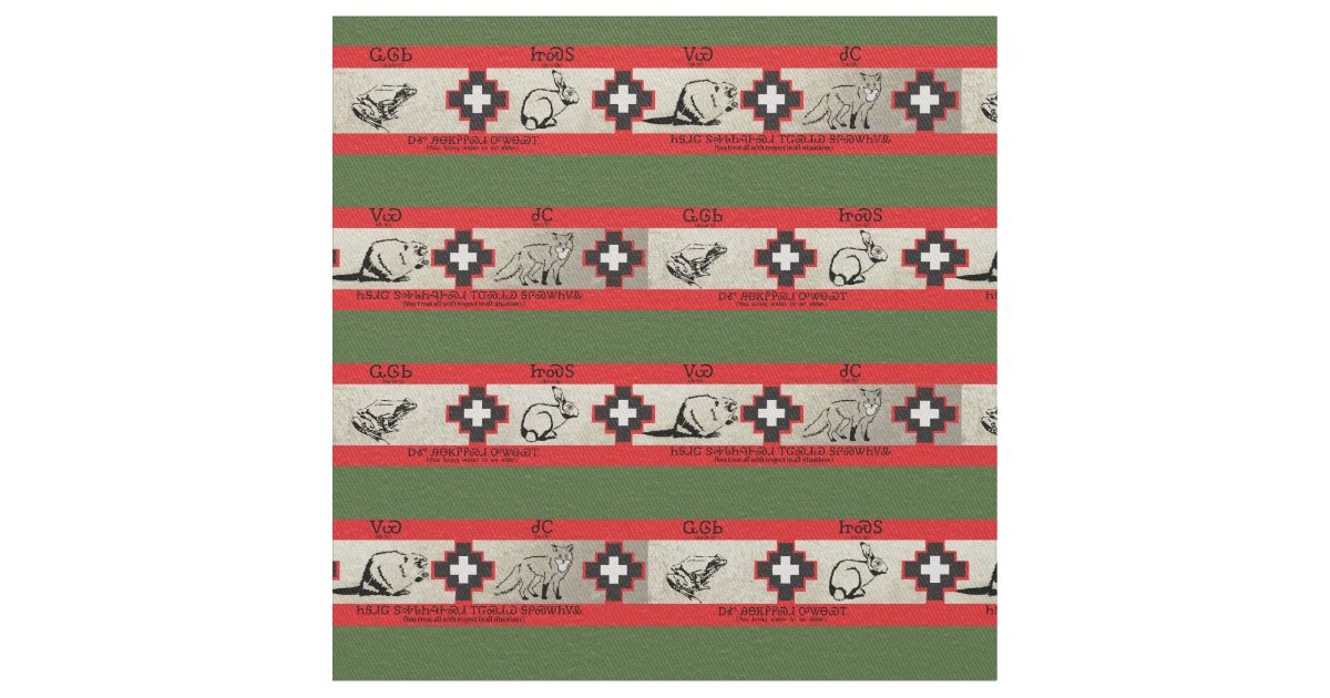 Cherokee Animal Prints Fabric | Zazzle