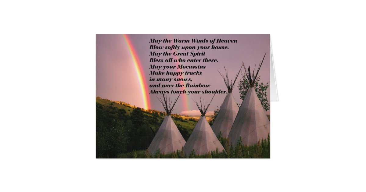 Cherokee Blessing Prayer Cards | Zazzle.com