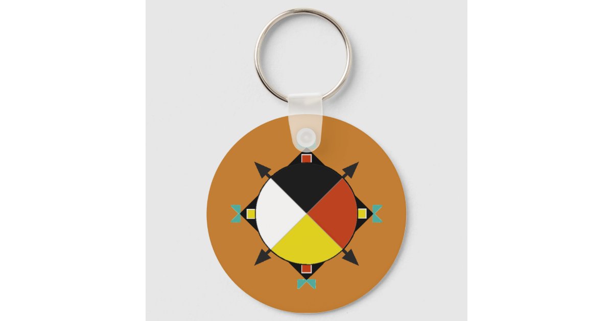 Cherokee Four Directions Keychain | Zazzle
