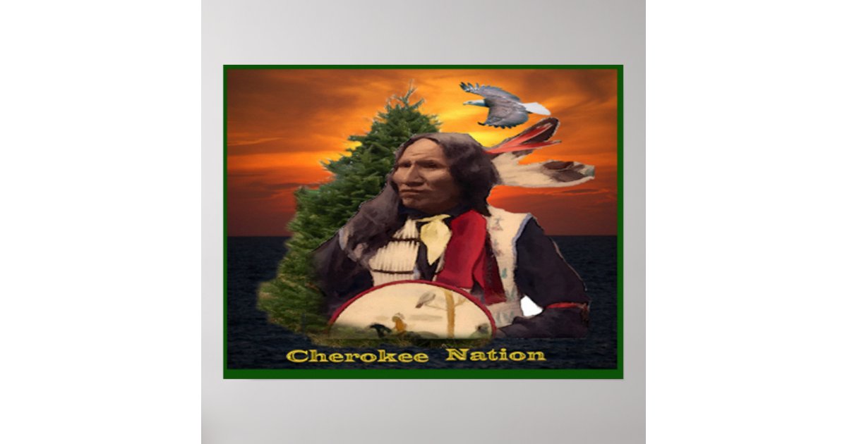 Cherokee Indian art poster | Zazzle