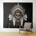 Cherokee Indian Tribal Skull Tapestry | Zazzle