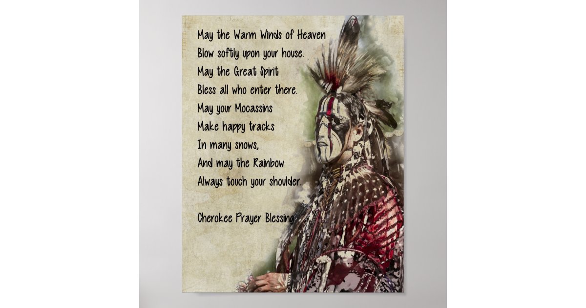 Cherokee Prayer Blessing Poster | Zazzle