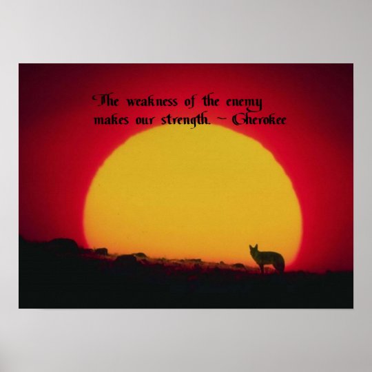 Cherokee Proverb Poster | Zazzle.com