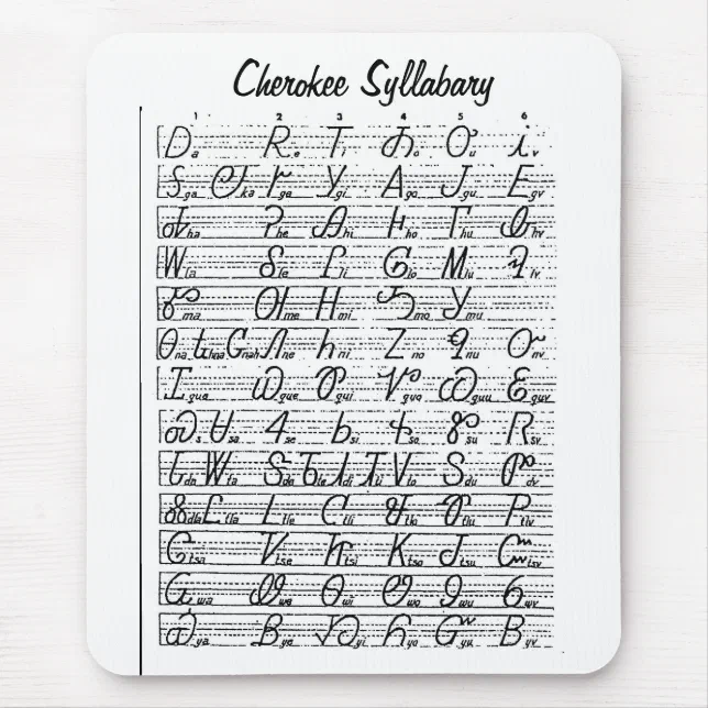 Cherokee Syllabary Mousepad | Zazzle