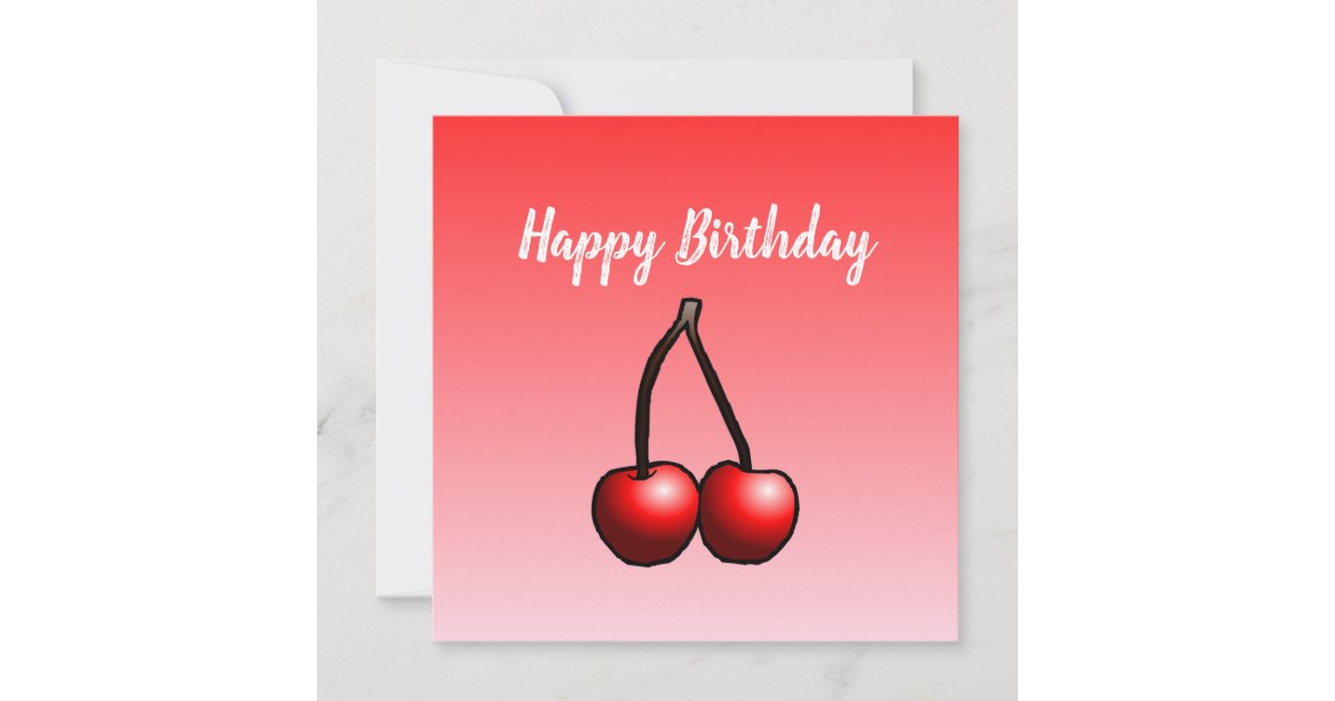 Cherries Birthday Card | Zazzle