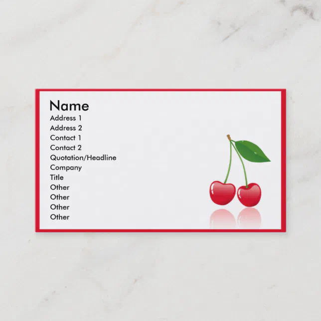 Cherries Business Cards | Zazzle