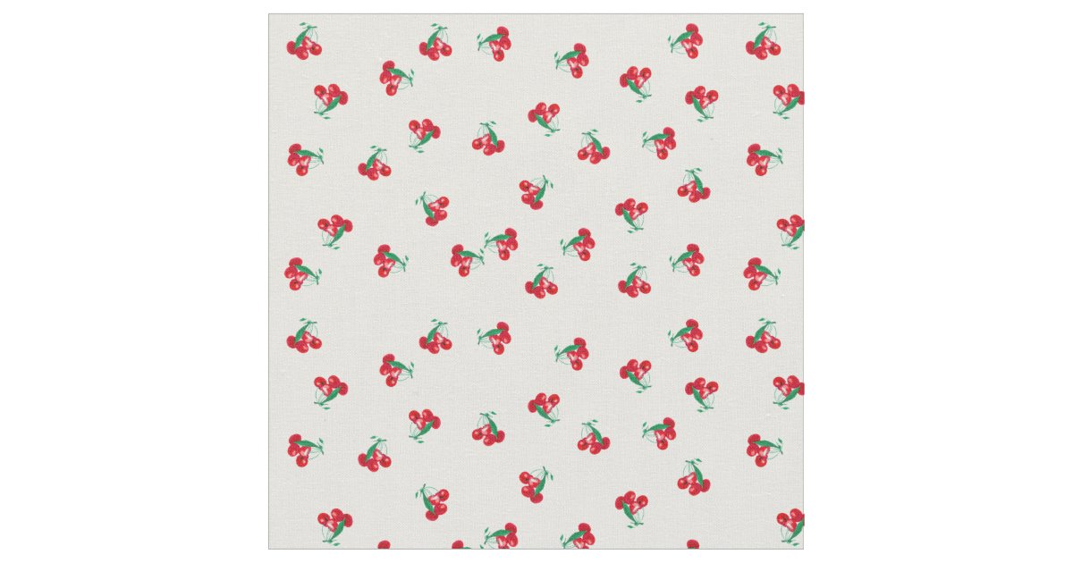 Cherries Fabric | Zazzle