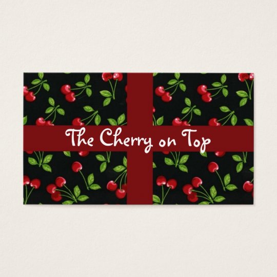 Cherry background business card | Zazzle.com