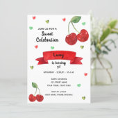 Cherry Birthday Invitation | Zazzle