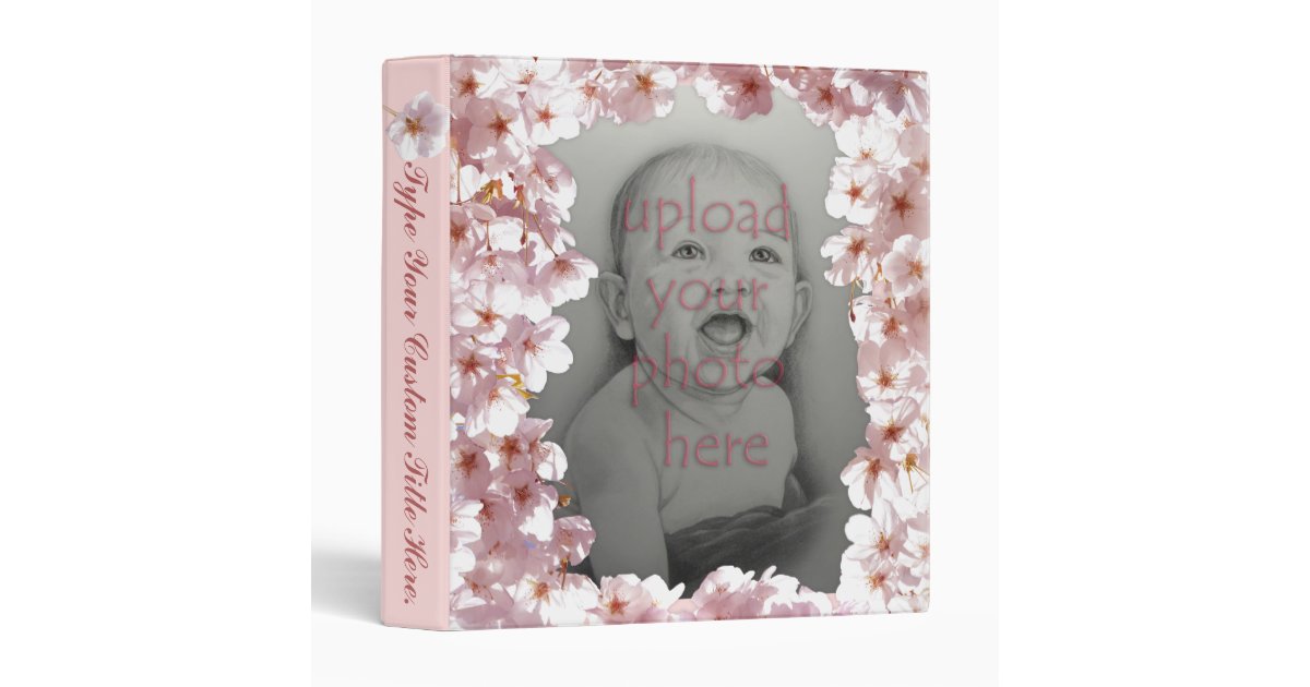Cherry Blossom Binder Personalized Photo Album | Zazzle