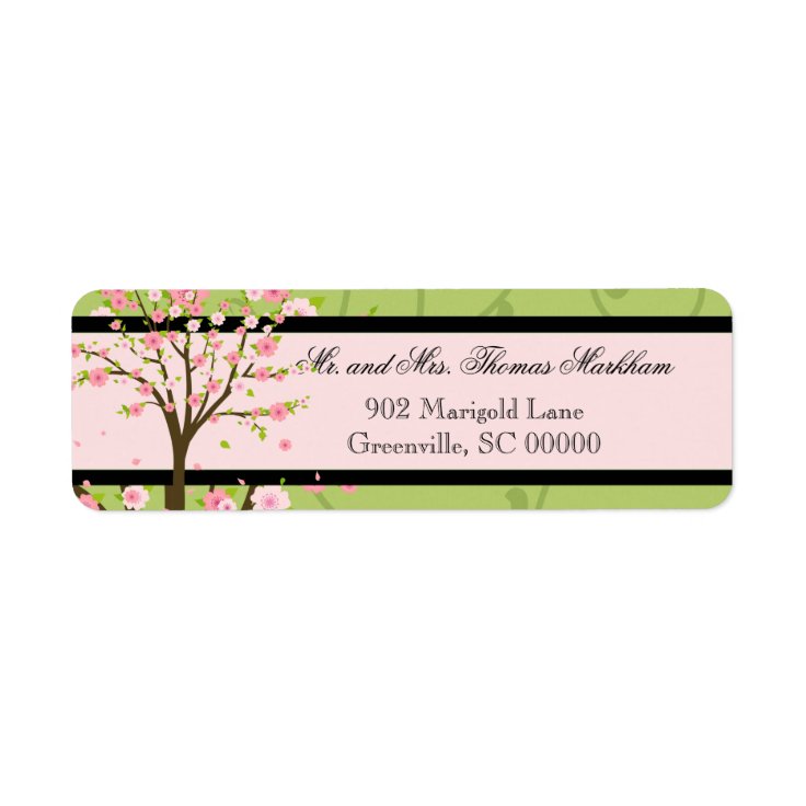 Cherry Blossom Birds Personalized Address Labels | Zazzle