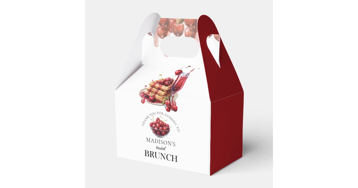 Cherry Blossom Bliss - Personalized Bridal Shower Favor Boxes | Zazzle