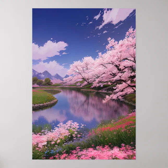 Cherry Blossom Bliss Poster | Zazzle