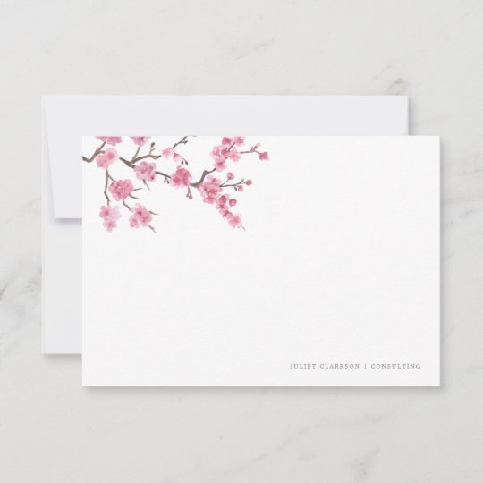 Cherry Blossom Bloom | Stationary Note Card | Zazzle.com