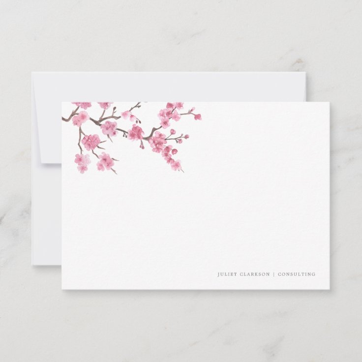 Cherry Blossom Bloom | Stationary Note Card | Zazzle