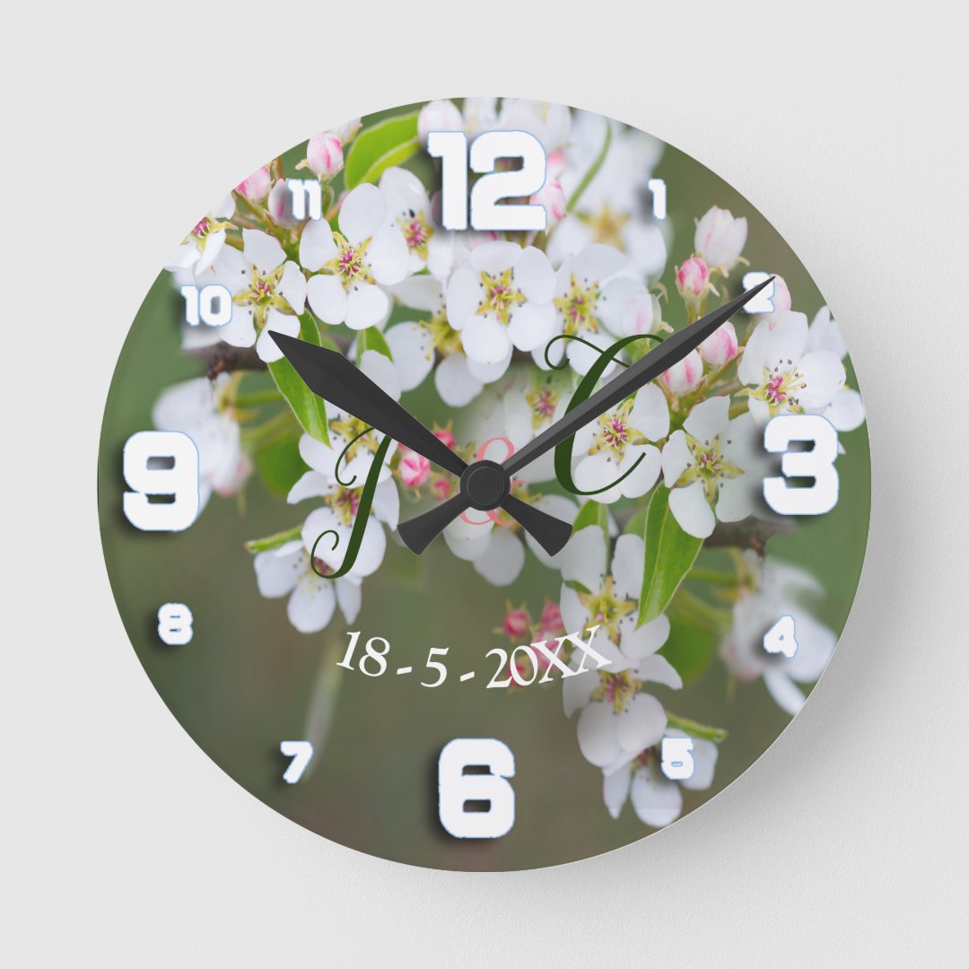 Cherry Blossom Clock | Zazzle