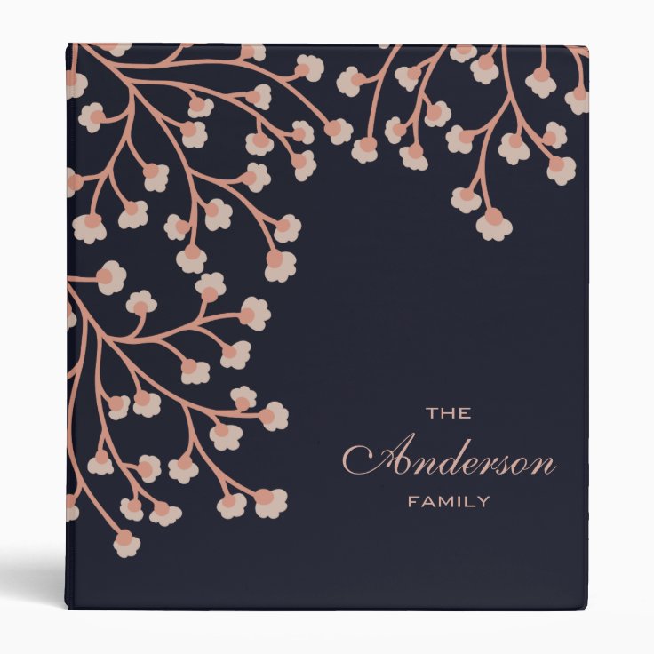 Cherry Blossom Family Tree Genealogy Binder | Zazzle