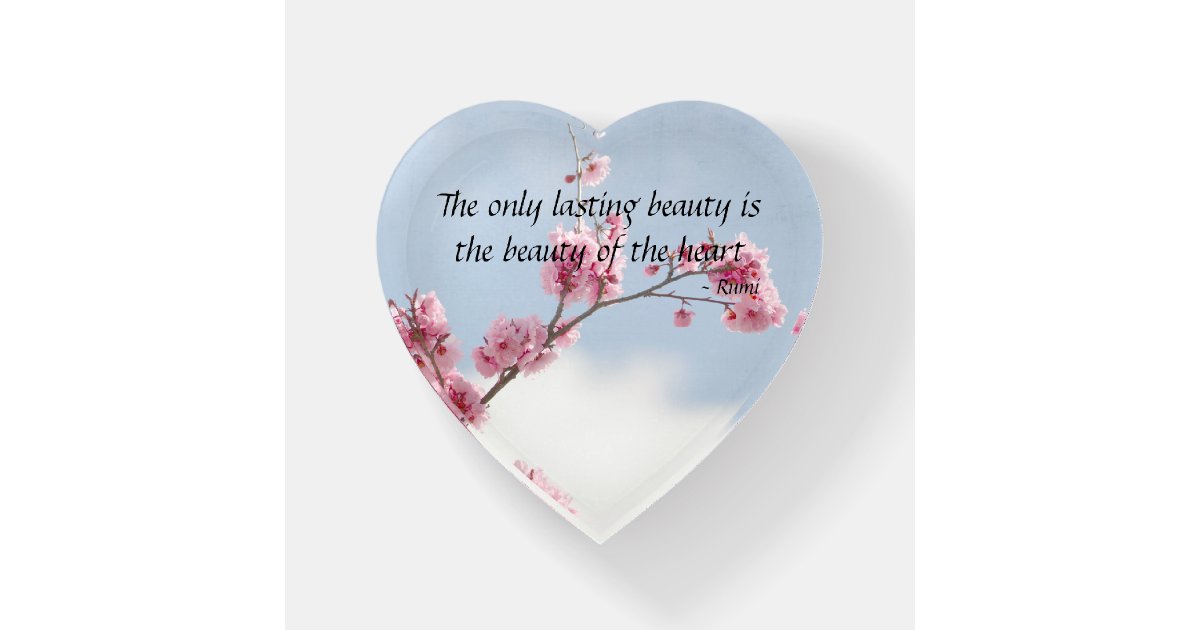 Cherry Blossom Inspirational quote Paperweight | Zazzle