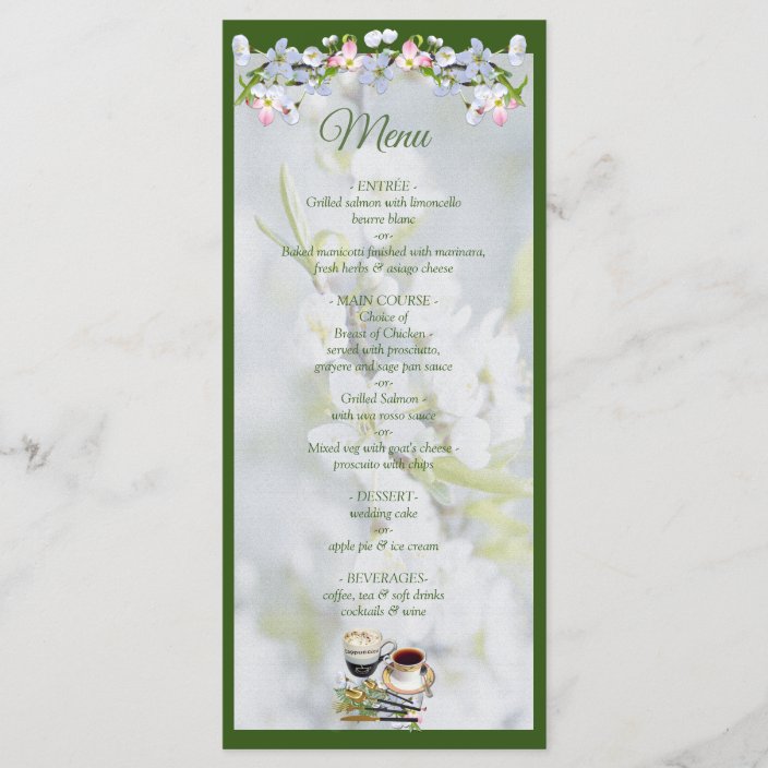 Cherry Blossom Menu | Zazzle.com