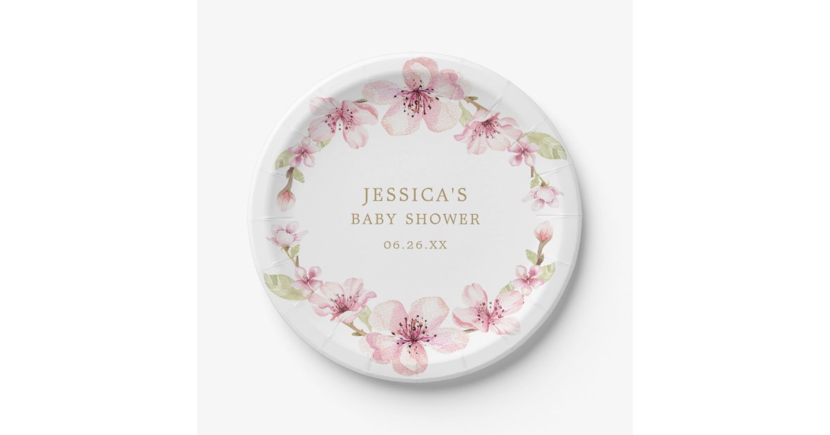 Cherry Blossom Paper Plates | Zazzle