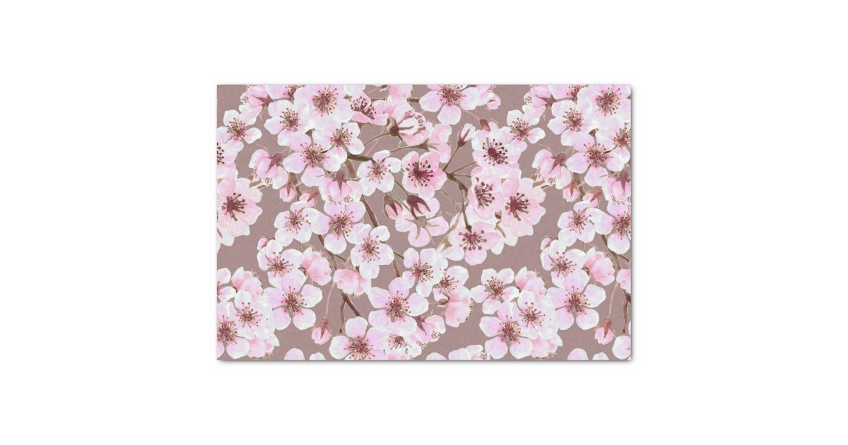 Cherry blossom pattern tissue paper | Zazzle