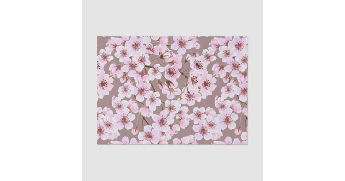 Cherry blossom pattern tissue paper | Zazzle