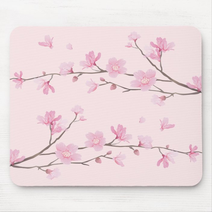 Cherry Blossom - Pink Mouse Pad | Zazzle.com