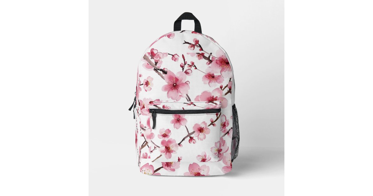 Cherry Blossom Printed Backpack | Zazzle