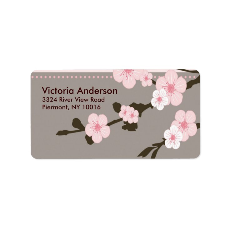 Cherry Blossom Return Address Labels. Label | Zazzle