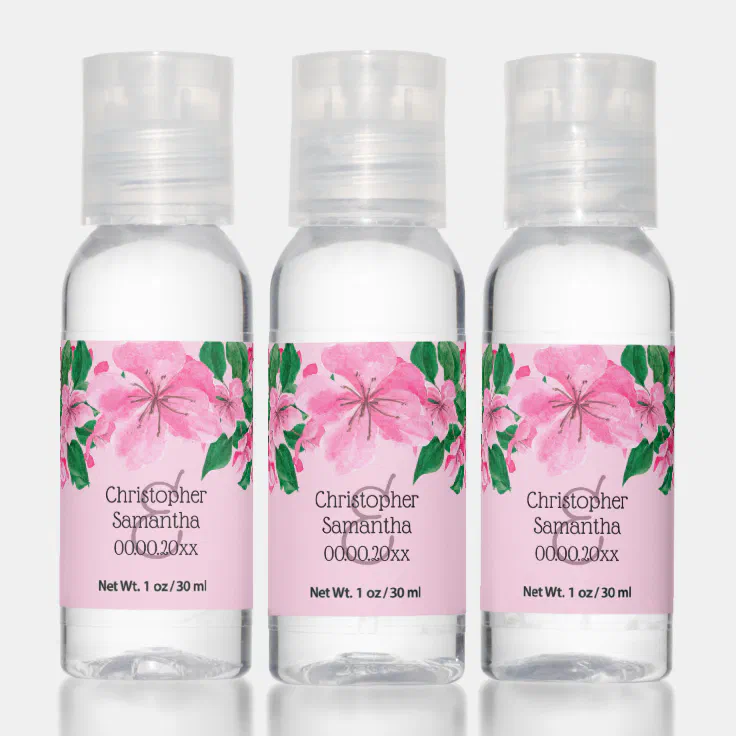 Cherry blossom sakura pink floral summer spring hand sanitizer | Zazzle