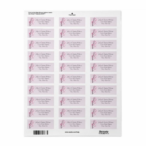 Cherry Blossom Stem - Return Address Labels | Zazzle