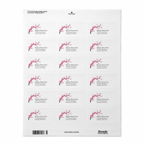Cherry Blossom Tree Branch Address Labels 1 | Zazzle