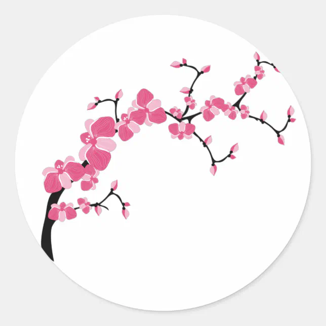 Cherry Blossom Tree Branch Stickers | Zazzle