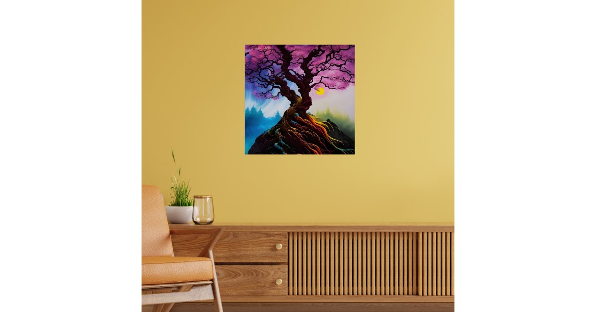 Cherry blossom Tree of life Poster | Zazzle