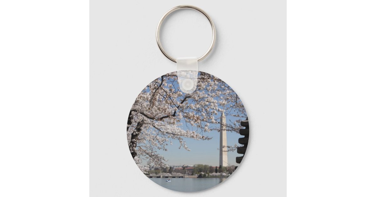 Cherry Blossom Washington DC Keychain | Zazzle