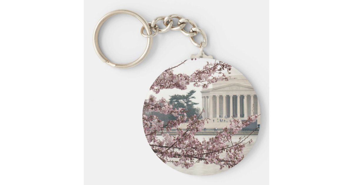 Cherry Blossom Washington DC Keychain | Zazzle.com